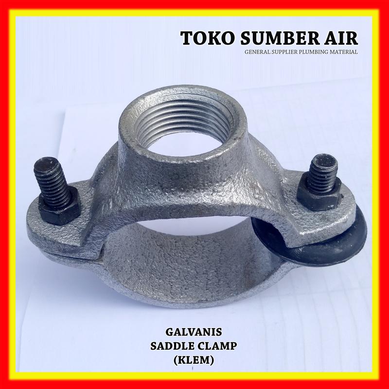 GALVANIS SADDLE CLAMP UKURAN 2 X 1/2 INCHI - KLEM BESI SADDL - Shop ...