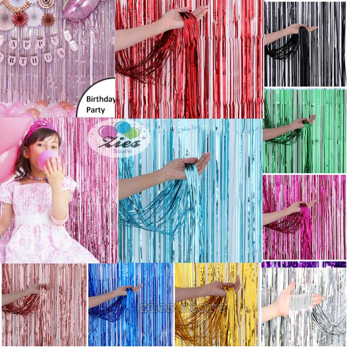 Jual Tirai foil rumbai / Curtain selinger foil / backdrop foil - silver ...