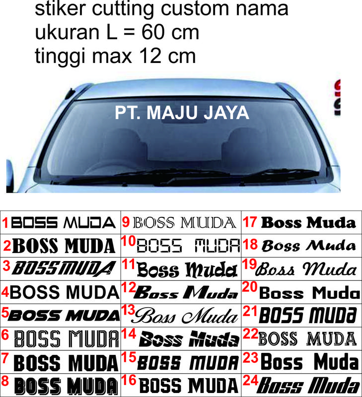 stiker cutting mobil custom nama - Shop | Tokopedia