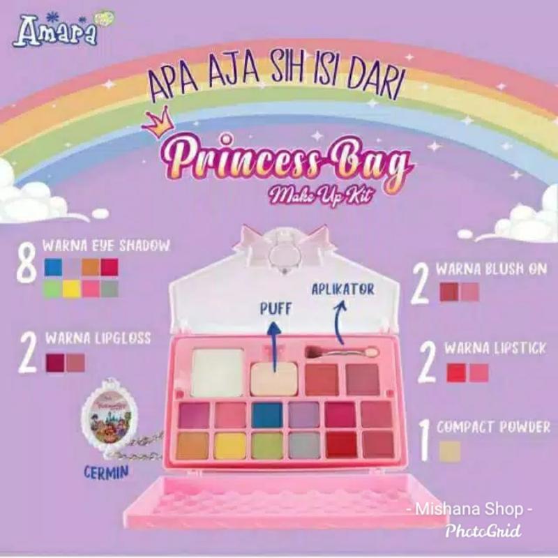 AMARA Princess Bag Make Up Kit Kosmetik Aman Anak BPOM - Shop | Tokopedia