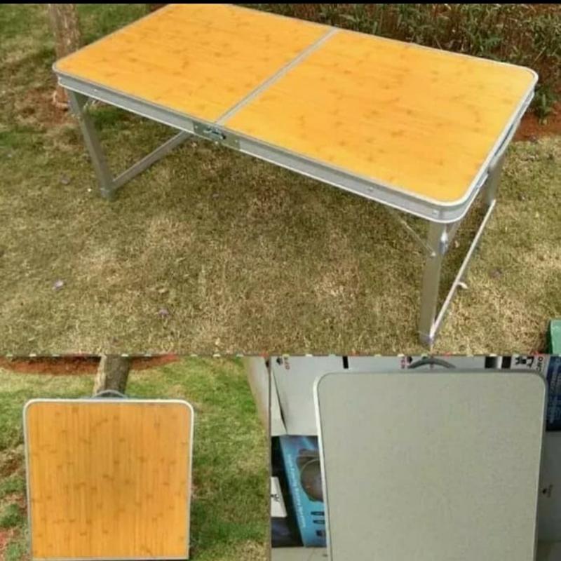 Meja Lipat Koper Portable Kaki Bulat HPL - Shop | Tokopedia