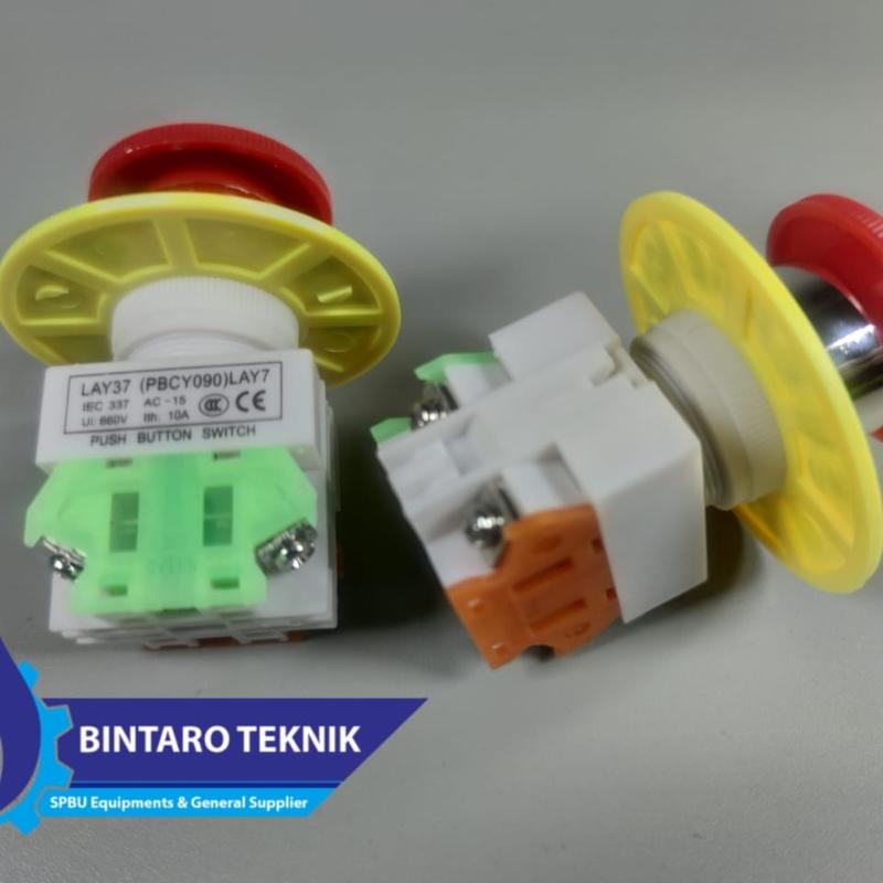 Tombol Stop Emergency Emergensi Switch 10A Diameter Lubang 22mm - Shop ...
