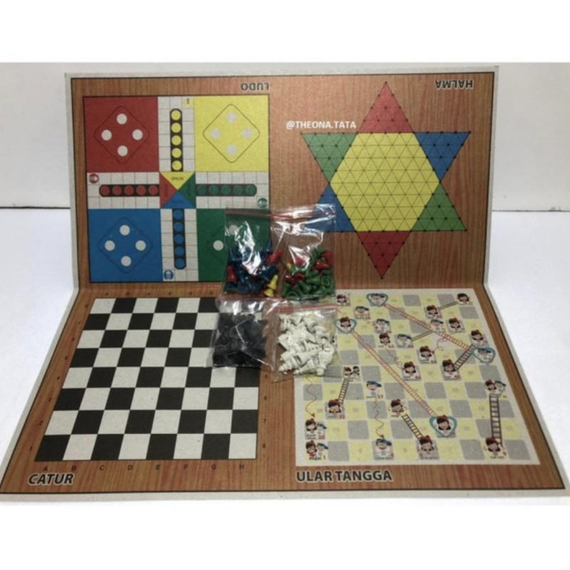 Mainan monopoly 5in1 ludo halma catur ular tangga - Shop | Tokopedia