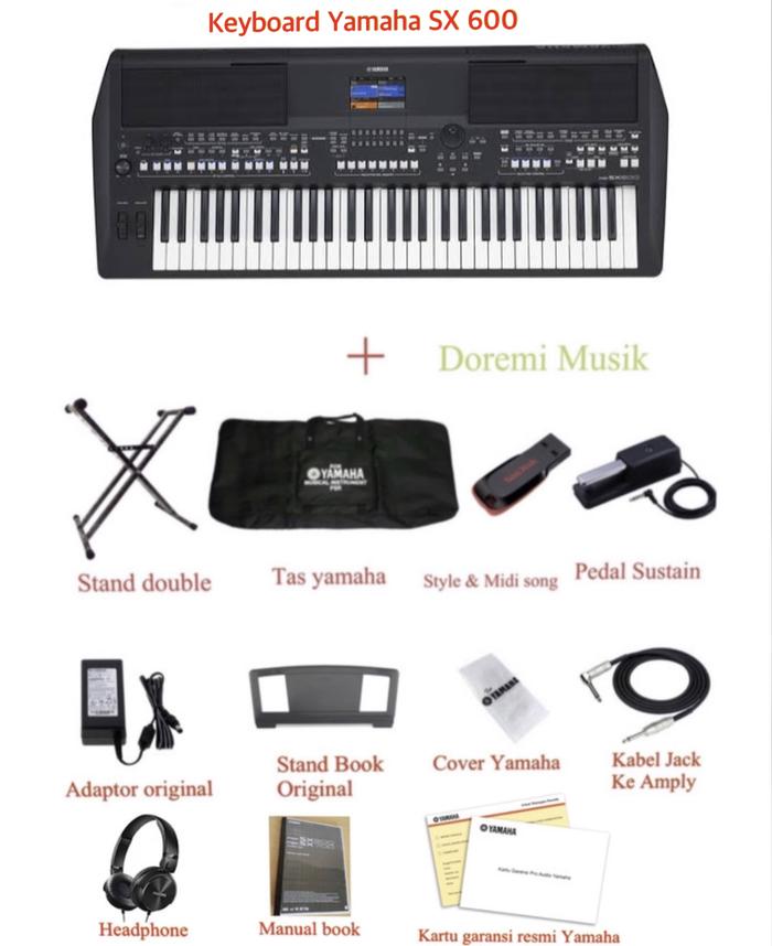 Jual Paket Keyboard yamaha PSR SX 600 original - Bawaan Pabrik ...