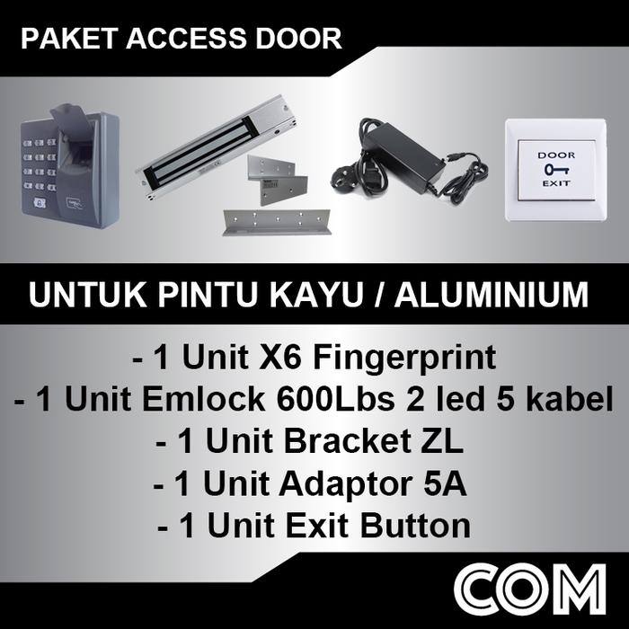 Jual Termurah Paket X6 Fingerprint / Paket Akses Door X6 Access Control ...