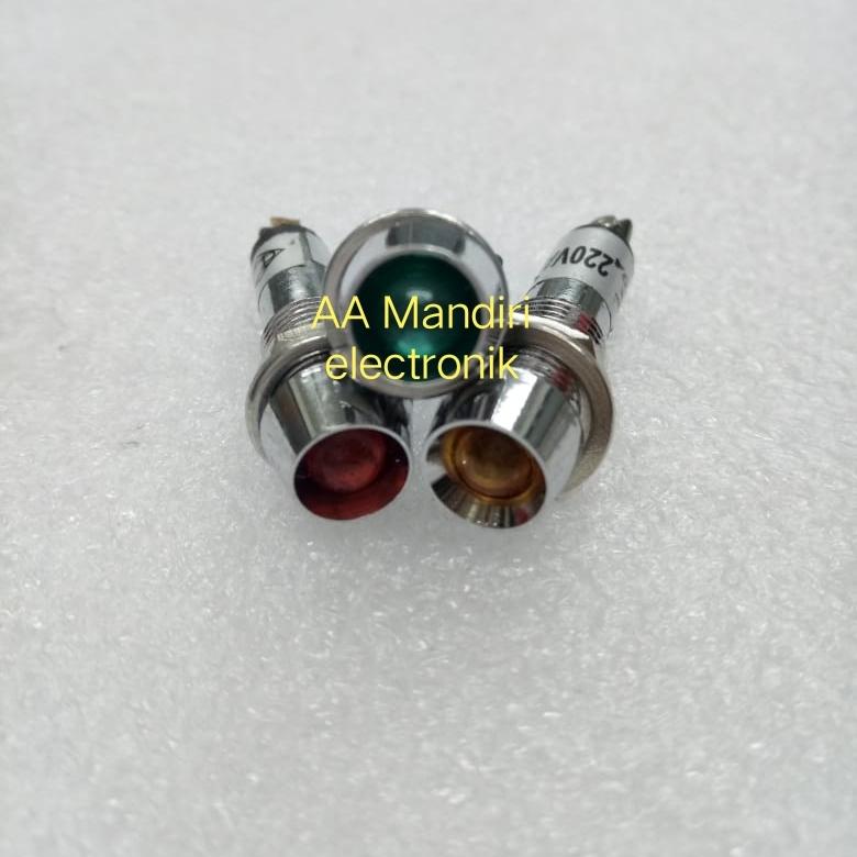 pilot lamp led besi 12vdc 24vdc 220vac - Shop | Tokopedia