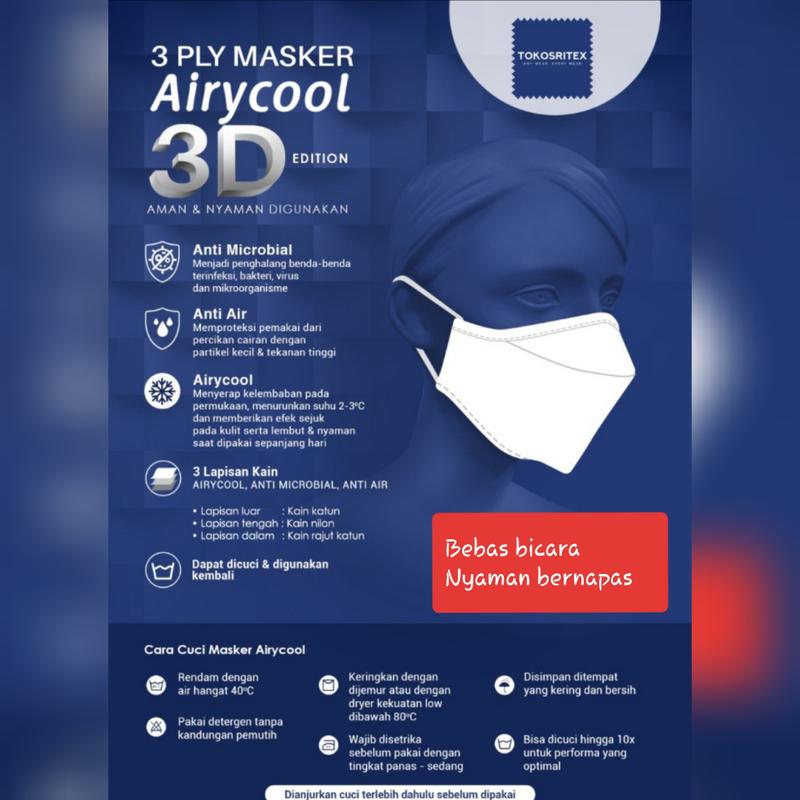 Masker Duckbill Sritex Premium 3 Ply Airycool 3D Anti Air - Shop ...