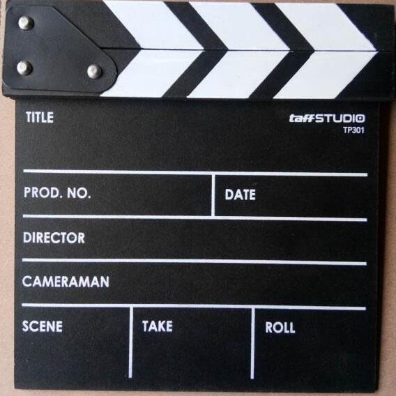 Clapper Board Cinema Kayu / Movie Slate Kayu / Wood Dry Erase Director ...