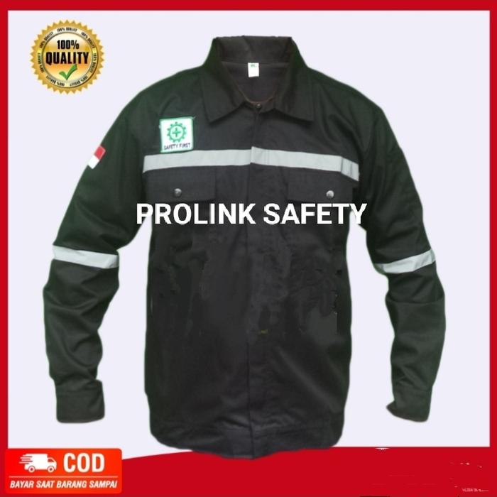 Jual SERAGAM SAFETY HITAM RESLETING BERLOGO - M - Kab. Probolinggo ...