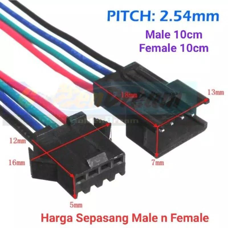 Soket 4 Pin Terminal Kabel Konektor SM 4 Pin 3S RGB LED DC - Shop ...