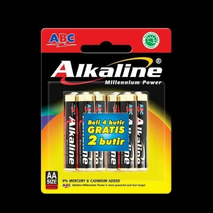 BATERAI AA ALKALINE ABC / A2 SEDANG ISI 6 PCS - Shop | Tokopedia