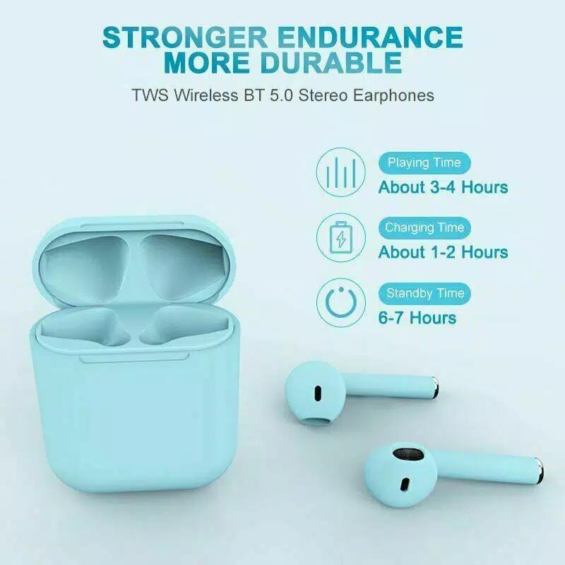 Headset Bluetooth Inpods 12 Macaron Earphone Android IOS - Shop | Tokopedia