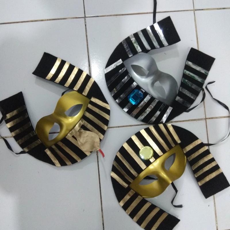 perlengkapan pesta kostum/ halloween/ topeng pharaoh mesir - Shop ...