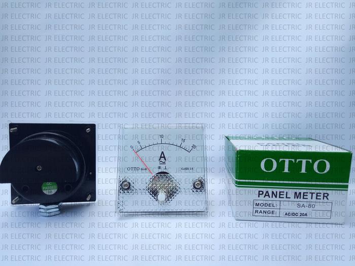 Jual OTTO Panel Meter / Amper Ampere Volt Meter SA-80 AC/DC 30A 50A ...