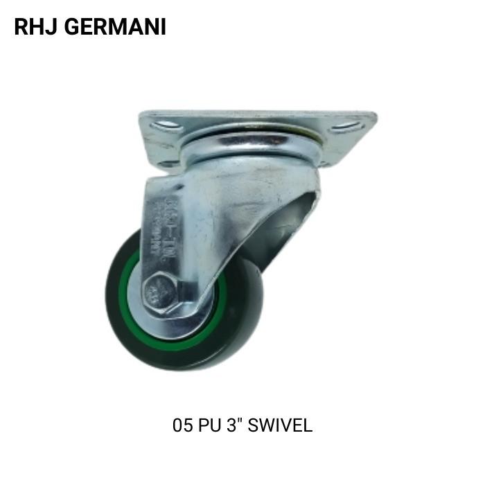 Roda Trolley PU Hijau 3 Inch Hidup - Shop | Tokopedia