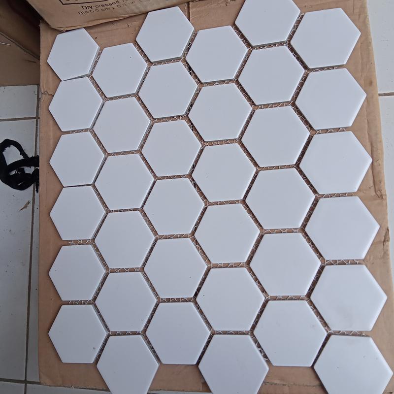 Mosaic Hexagonal Putih Doff | HEX 2 1010 - Shop | Tokopedia