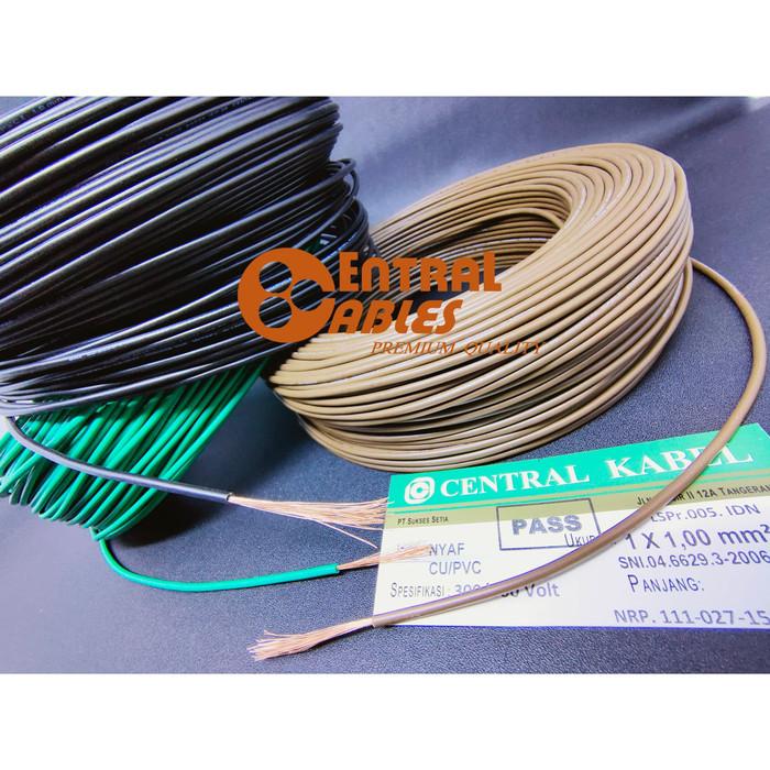 Jual SNI CENTRAL KABEL NYAF 1X1 Sqmm 300/500V 50 Meter ( RV / H05V-K AF ...