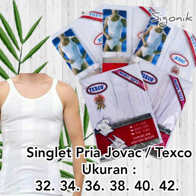Singlet Pria Dewasa Cowok Remaja Jovac Texco Putih Polos 32 34 - Shop ...