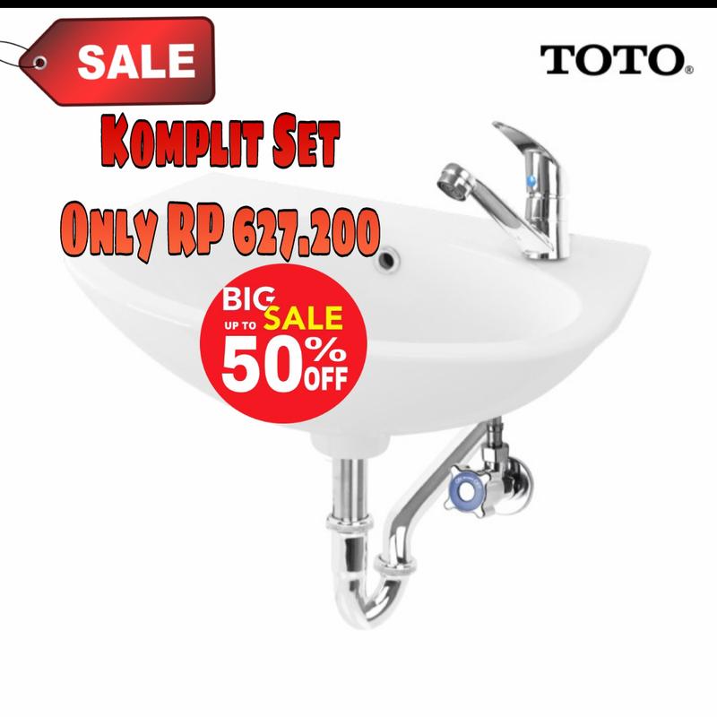 Wastafel Toto Lw 246 J Komplit set - Shop | Tokopedia