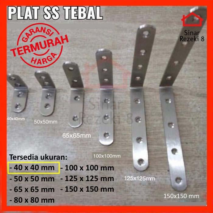 Jual Siku L 40 x 40 mm Stainless / Rak Penyangga Kayu Plat Ambalan ...