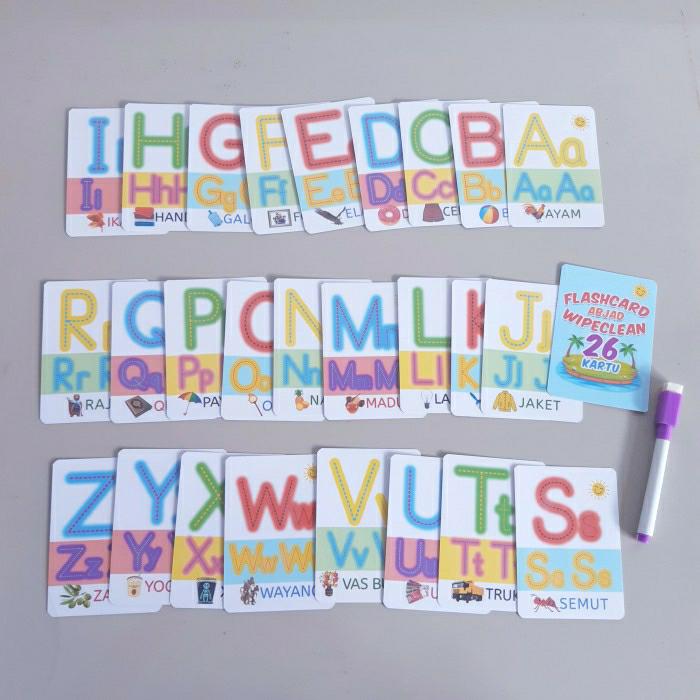 Mainan Edukasi Flashcard Huruf Alpfabet - Flash Card Anak Edukatif ...