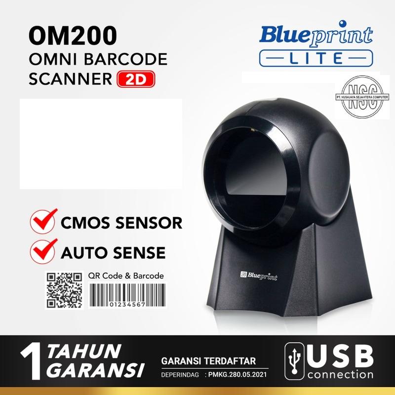 Omni Barcode Scanner OM200 2D Auto Scan, QR code & Barcode BLUEPRINT ...