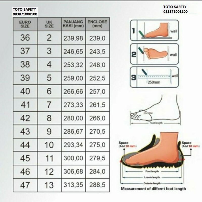 SEPATU SAFETY ASLI PRODUK INDONESIA SNI ISO TKDN PANDUAN SIZE - Shop ...