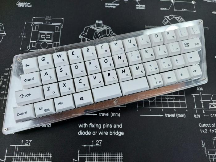 Promo Wang V2 40% Ortholinear Keyboard - Prebuilt Kit - Clear, Layout 1 ...
