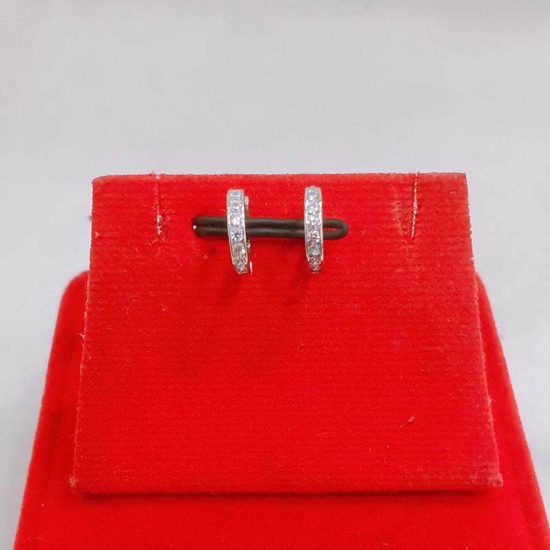 Anting Jepit bulat Perak silver925 Lapisan emas putih At26 - Shop | Tokopedia