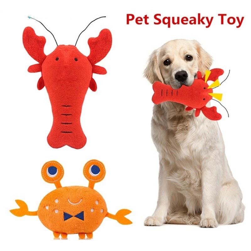 Squeaky pet plus toys crab OR lobster - Shop | Tokopedia