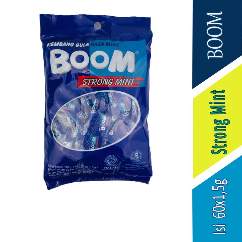 PERMEN BOOM - RASA STRONG MINT - 60BUTIR 90g - Shop | Tokopedia