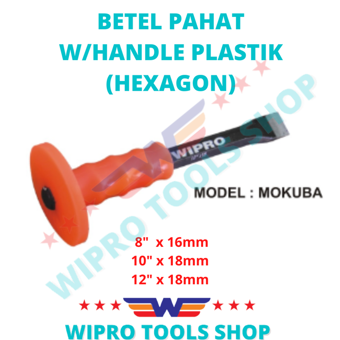 Jual WIPRO Tatah Beton / Betel Pahat W/ Handle Plastic (HEXAGON) - 10 ...