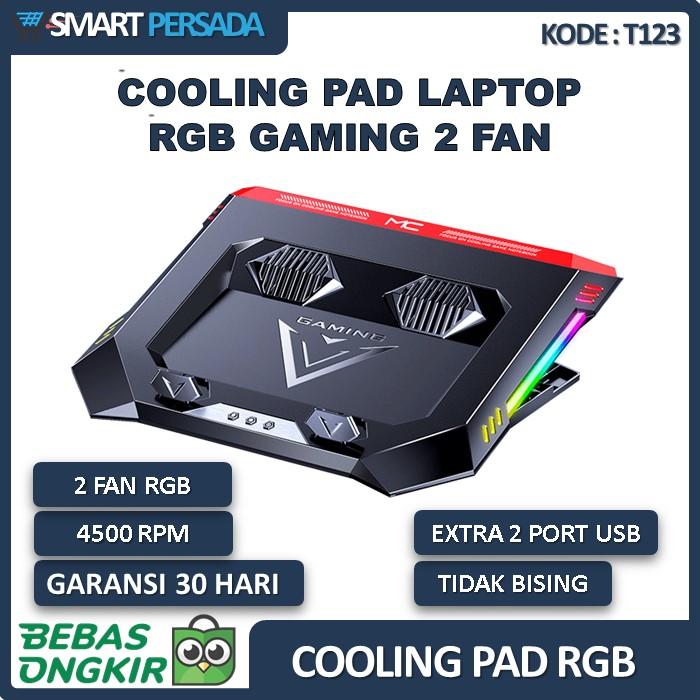 Kipas Laptop Cooling coling Pad 2 Colling Fan LED RGB Notebook - Shop ...