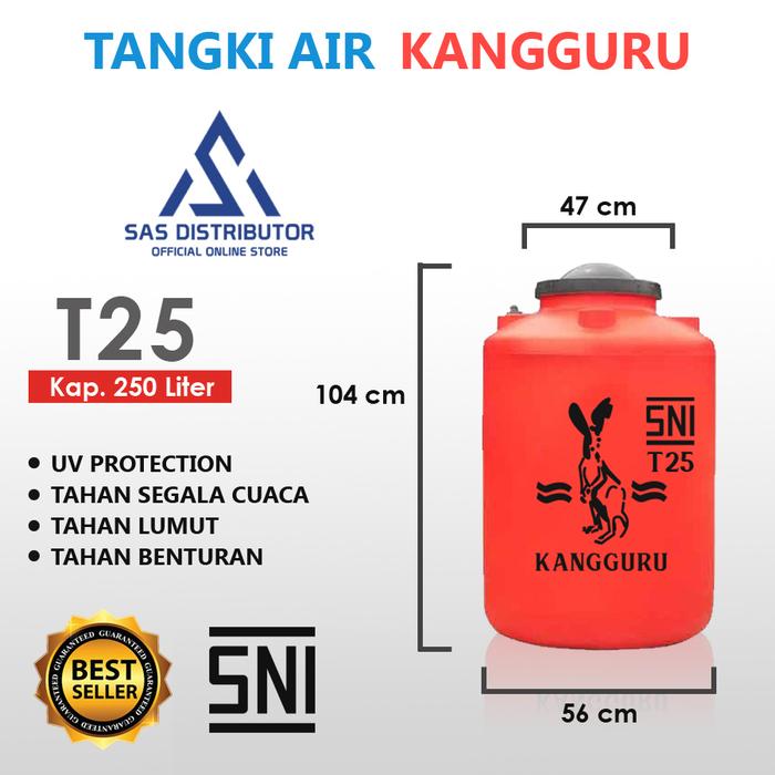 Jual Tangki Air 250 Liter / Tandon Air 250 Standar SNI / Toren Air 250 ...