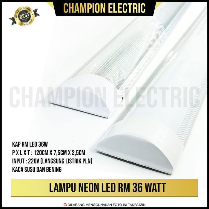 Jual Neon LED 36W Panjang 120cm Terang Pengganti Lampu TL Kap RM ...