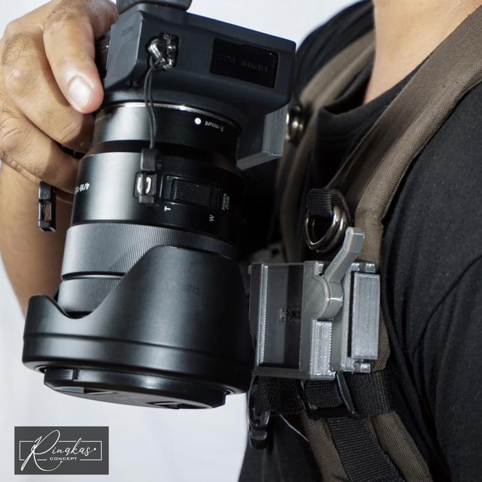Jual Camera Backpack Shoulder Strap Holder Buckle Mount DSLR Mirrorless ...