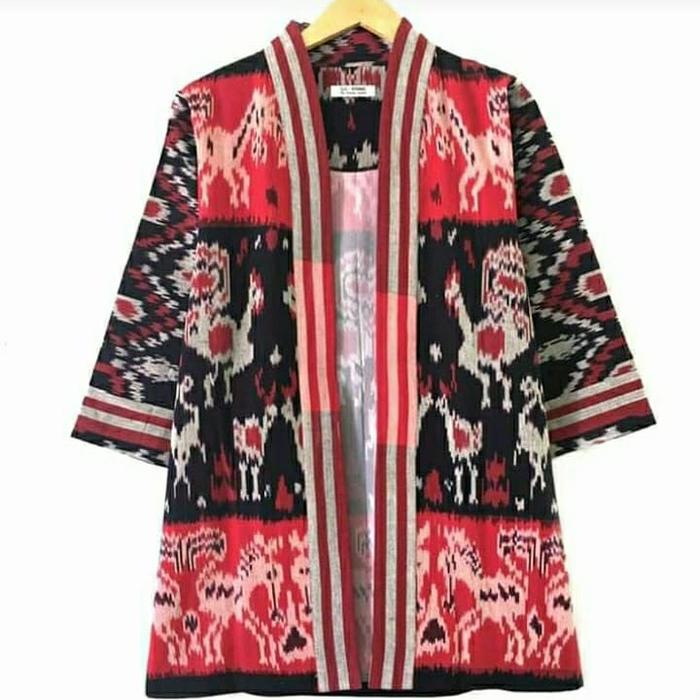 Jual blazer tenun sumba merah simple full furing - XXXL - Kab. Jepara ...