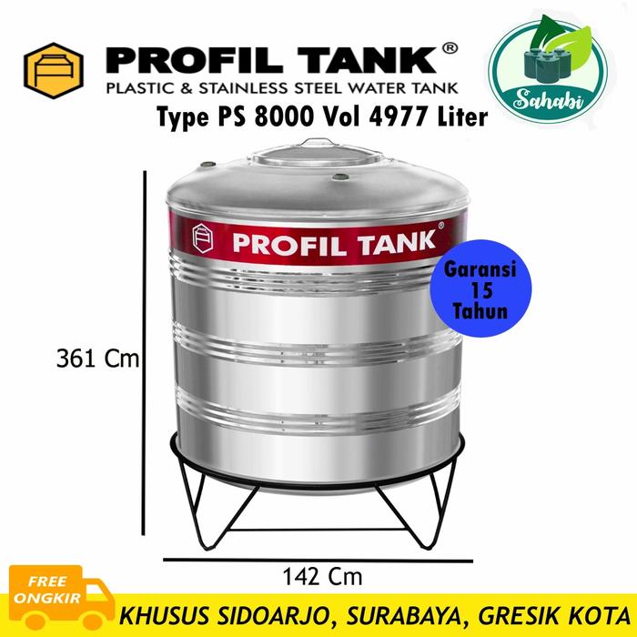 Jual Tandon Air / Tangki Air/ Toren Air Stainless PROFIL TANK PS 8000 ...
