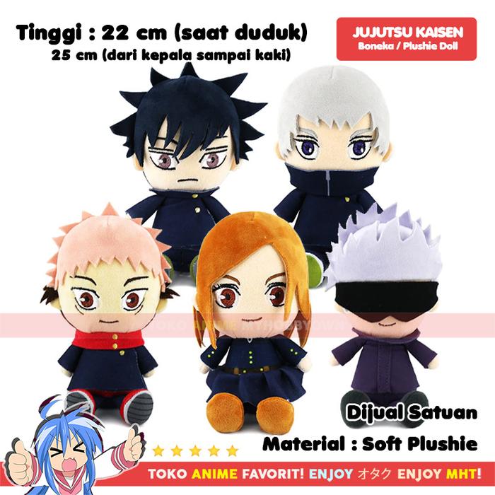 Jual Boneka Jujutsu Kaisen Plush Doll Gojo Fushiguro Itadori Nobara ...