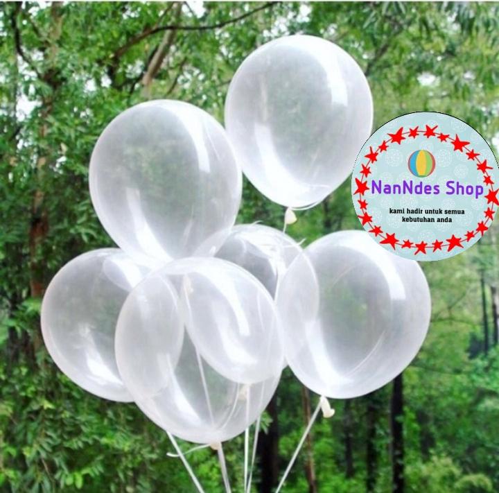 Balon Latex Transparan 12 inchi / Balon Clear Transparant Bening - Shop ...