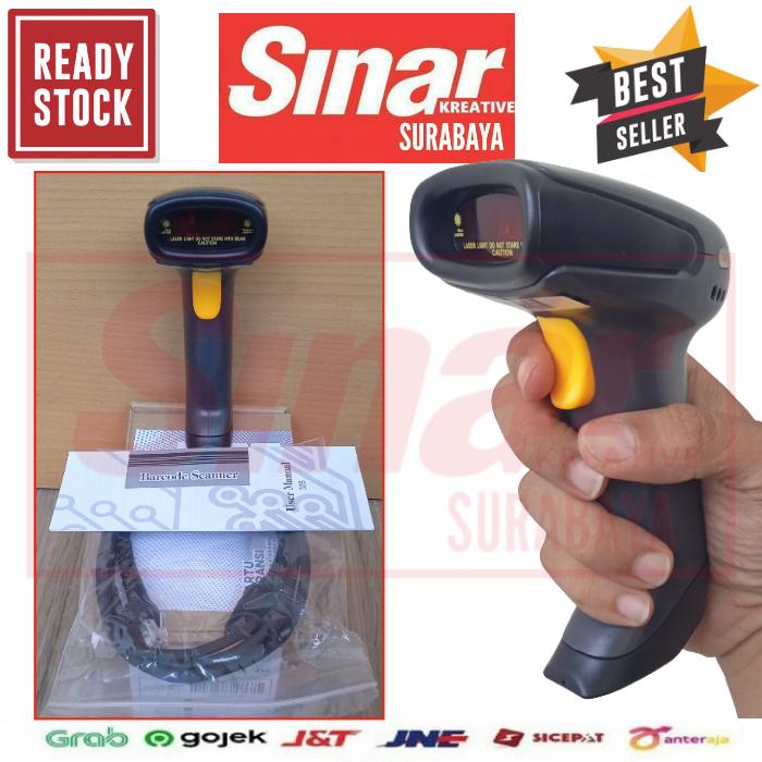 BARCODE SCANNER 1D USB 1205 HANDLE GUN LASER SCAN - MESIN KASIR - Shop ...