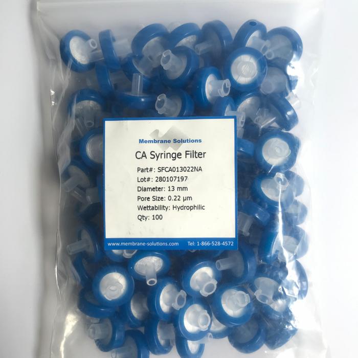 Jual Cellulose Acetate (CA) Syringe Filter 0.22 μm 13 mm 100 pcs/pack ...