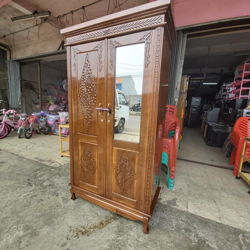 lemari kayu mahoni 2 pintu - Shop | Tokopedia