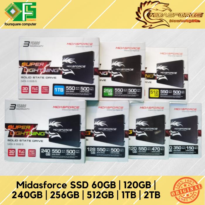 Midasforce SSD Sata 60GB 120GB 128GB 240GB 256GB 512GB 1TB 2TB - Shop ...