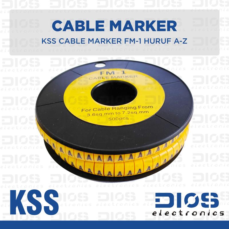 Cable Marker Huruf A-Z KSS FM-1 Kuning (eceran) 3.6 - 7.2 sqmm - Shop ...