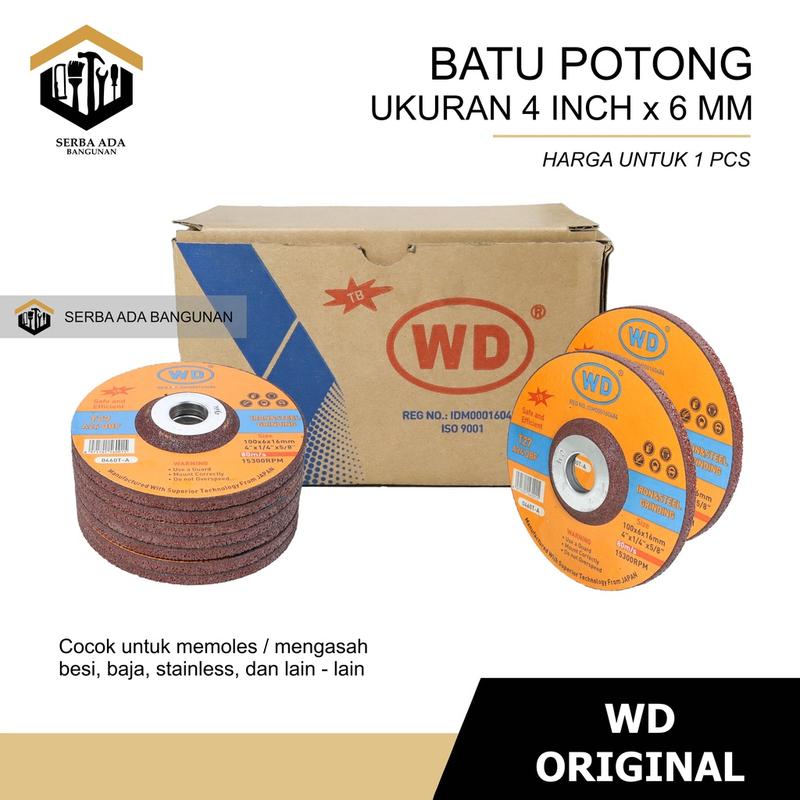 BATU POTONG WD POLES Mata Gerinda Batu 4 inch x 6 mm nippon /ASLI100 ...