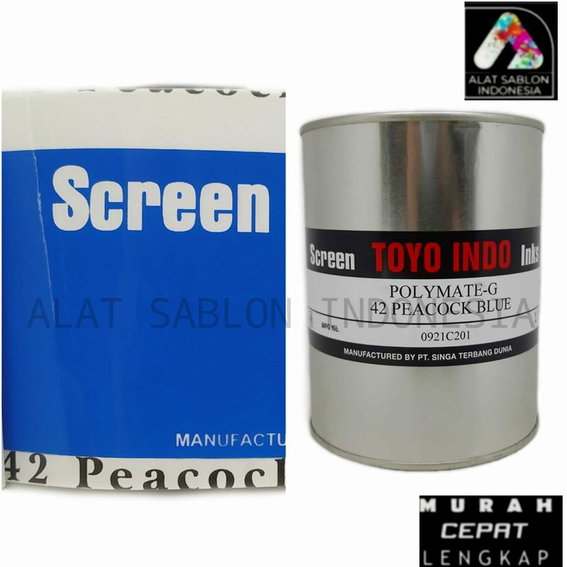 TINTA TOYO POLYMATE PEACOCK BLUE G42 TINTA SABLON PLASTIK 1kg - Shop ...