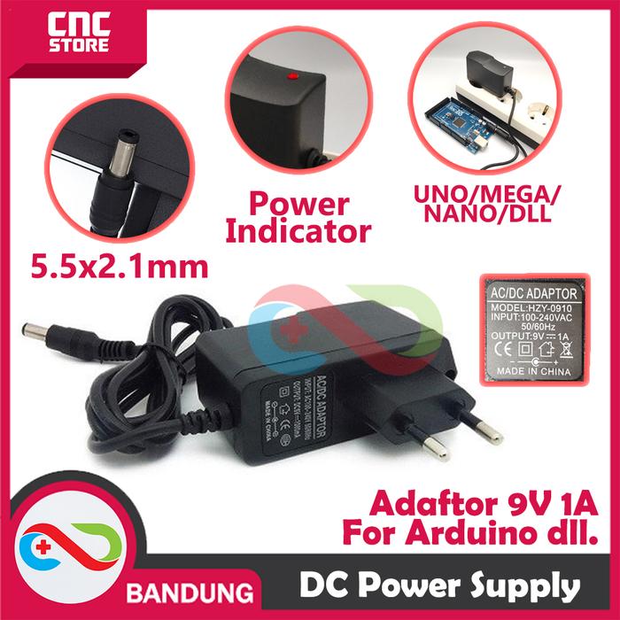Jual Adaptor 9V 1A / 2A / 5A – Power Supply DC 9V untuk Arduino UNO ...