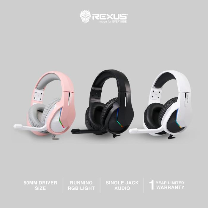 Jual Headset Gaming Rexus Vonix F80 - Headphone RGB F 80 - Ungu ...