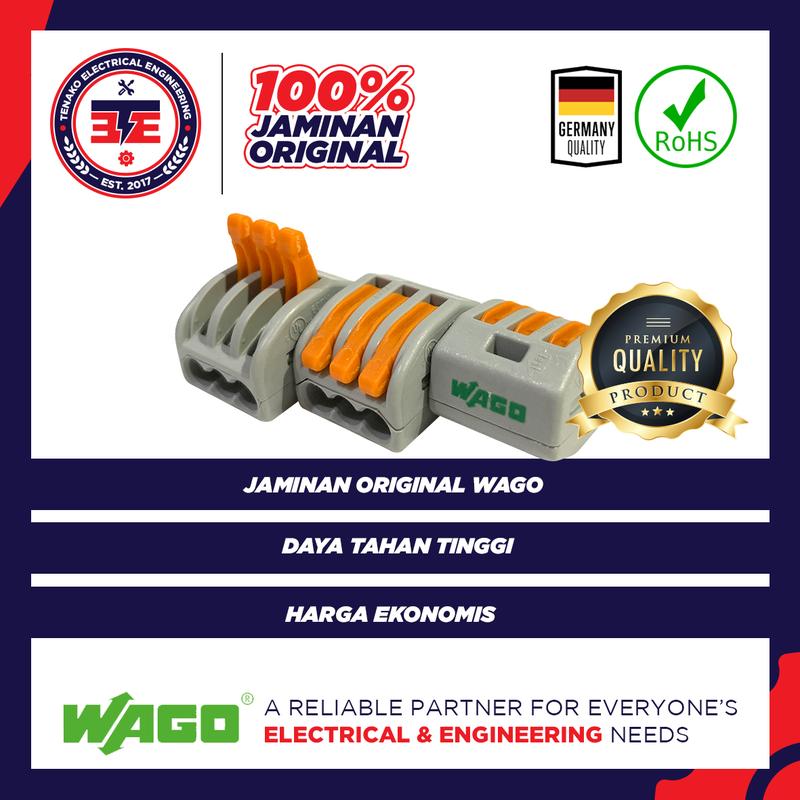 WAGO Cable Connector 3 Wire Compact Terminal Block Lever Cag - Shop ...